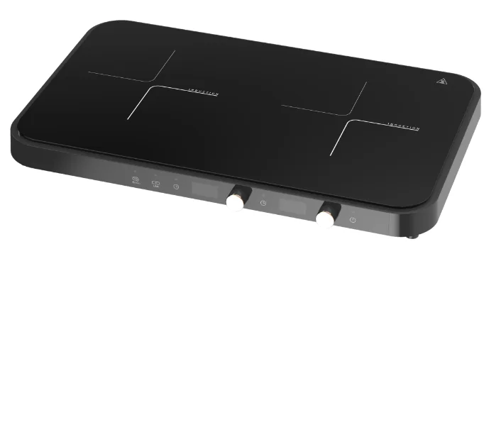 Sliding Touch Control Induction Cooker Metal Base 2 Burners Built In ...