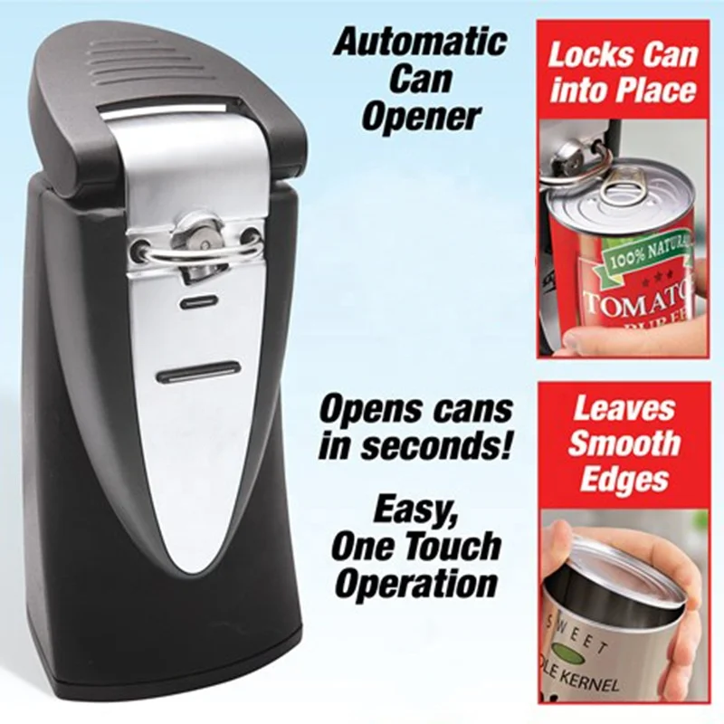Smooth Touch Electric Automatic Can Opener With Easy Push Down Lever ...