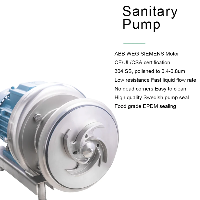 Brewery Portable CIP Pump 3m3/hr with VFD Control