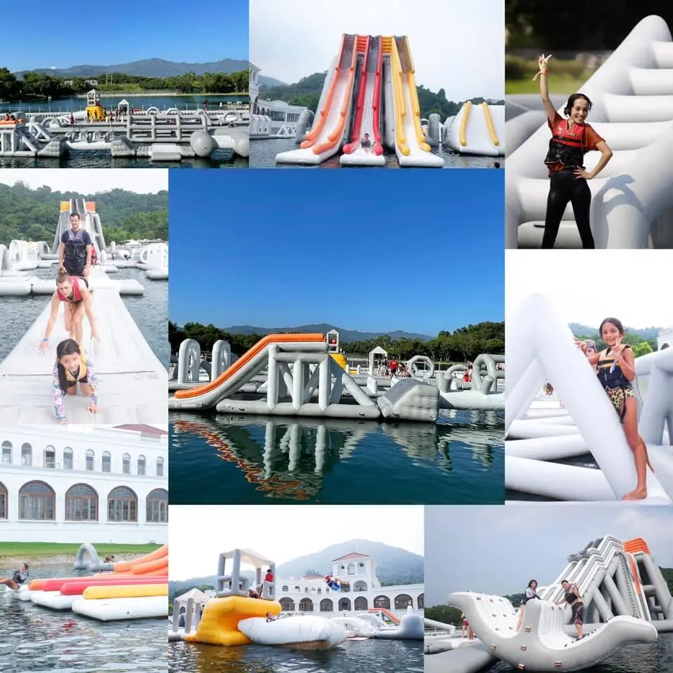 Water Floating Platform Park with Jumping Bag - Asia Inflatable