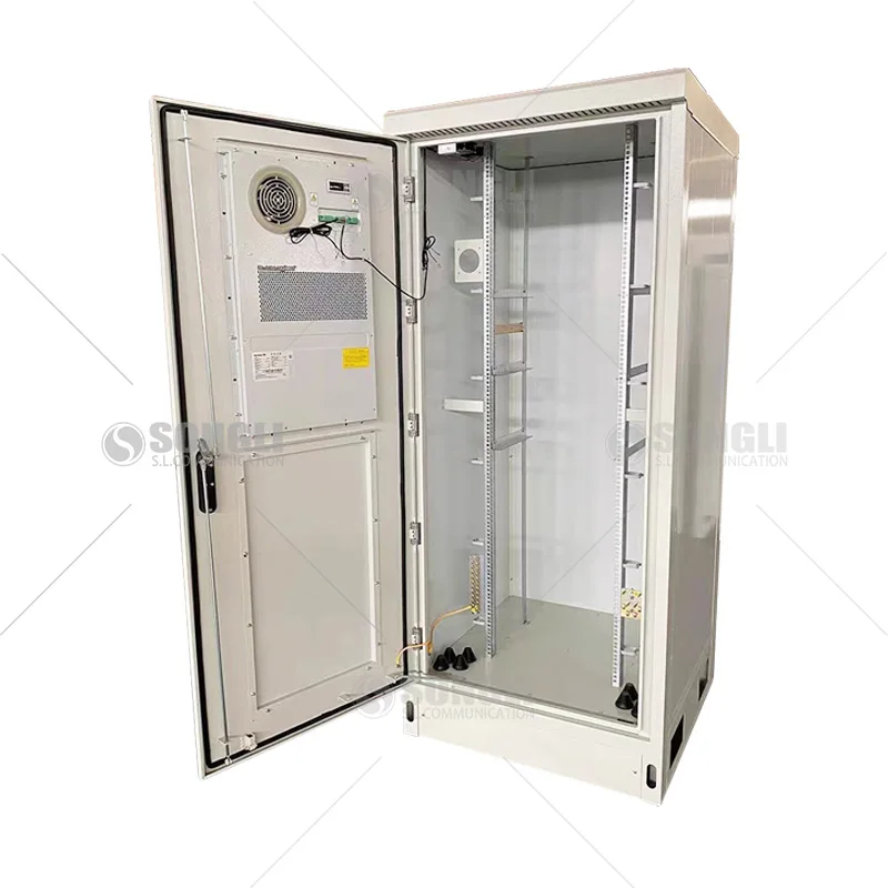 32u Outdoor Telecom Cabinet With Cooling System Ip55 19 Inch Rack 1.7m ...
