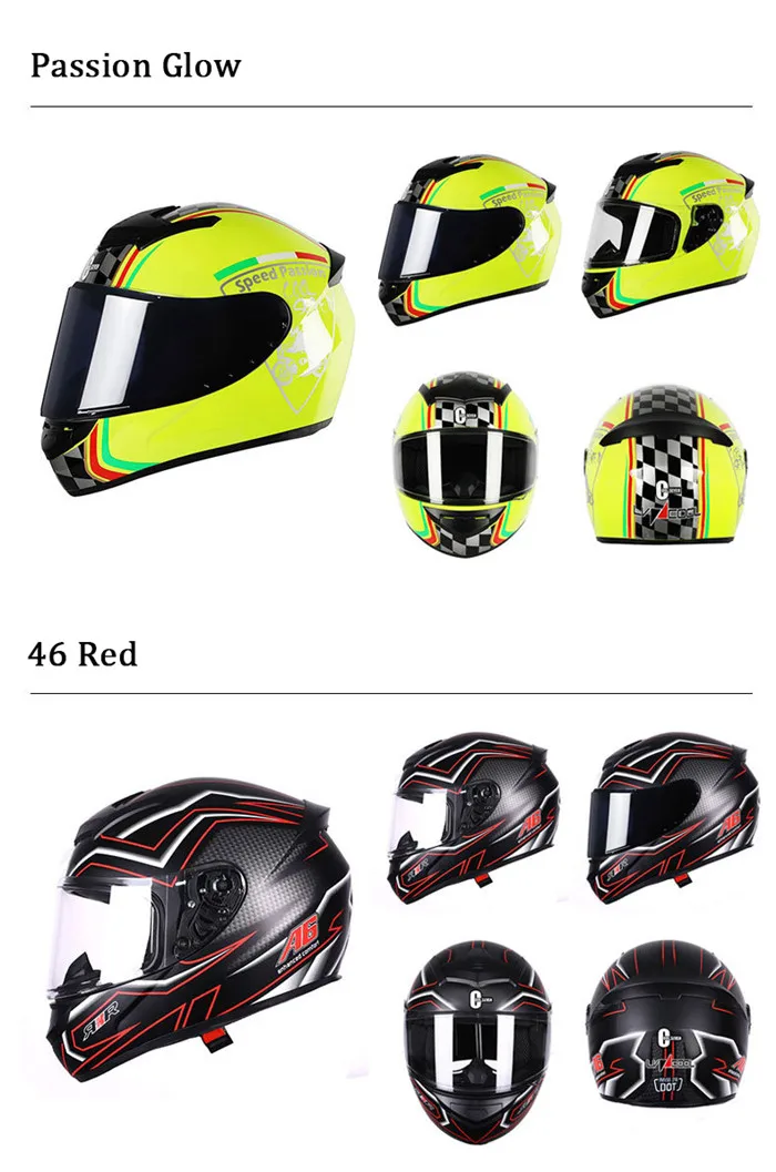 Shop Our New Full Face Red Helmet - Motocross Racing ABS