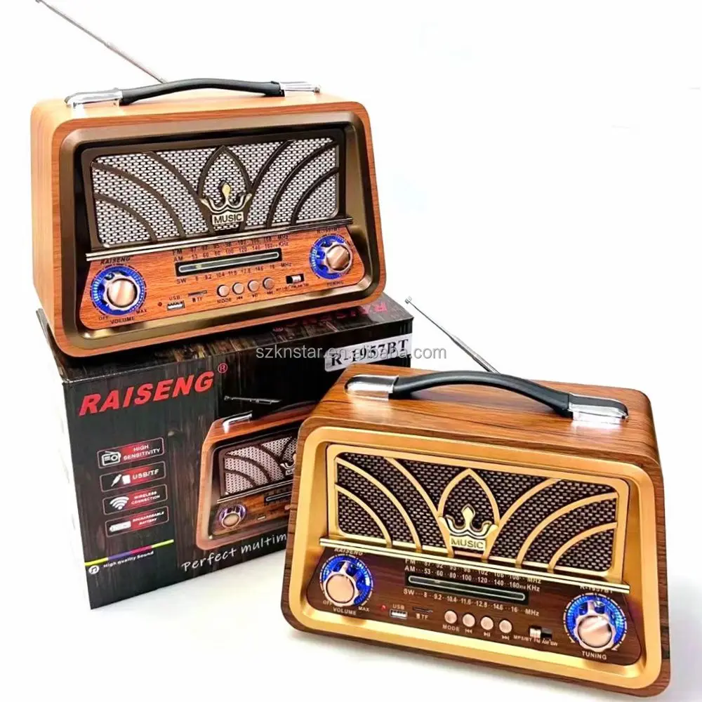 Big Size Desktop Wooden Usb Radio R-1957bt Portable Vintage Am Fm Radio ...