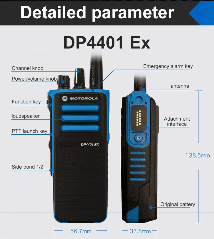 Motorola DP4401 Ex ATEX Walkie Talkie - Plosion-Proof Radio