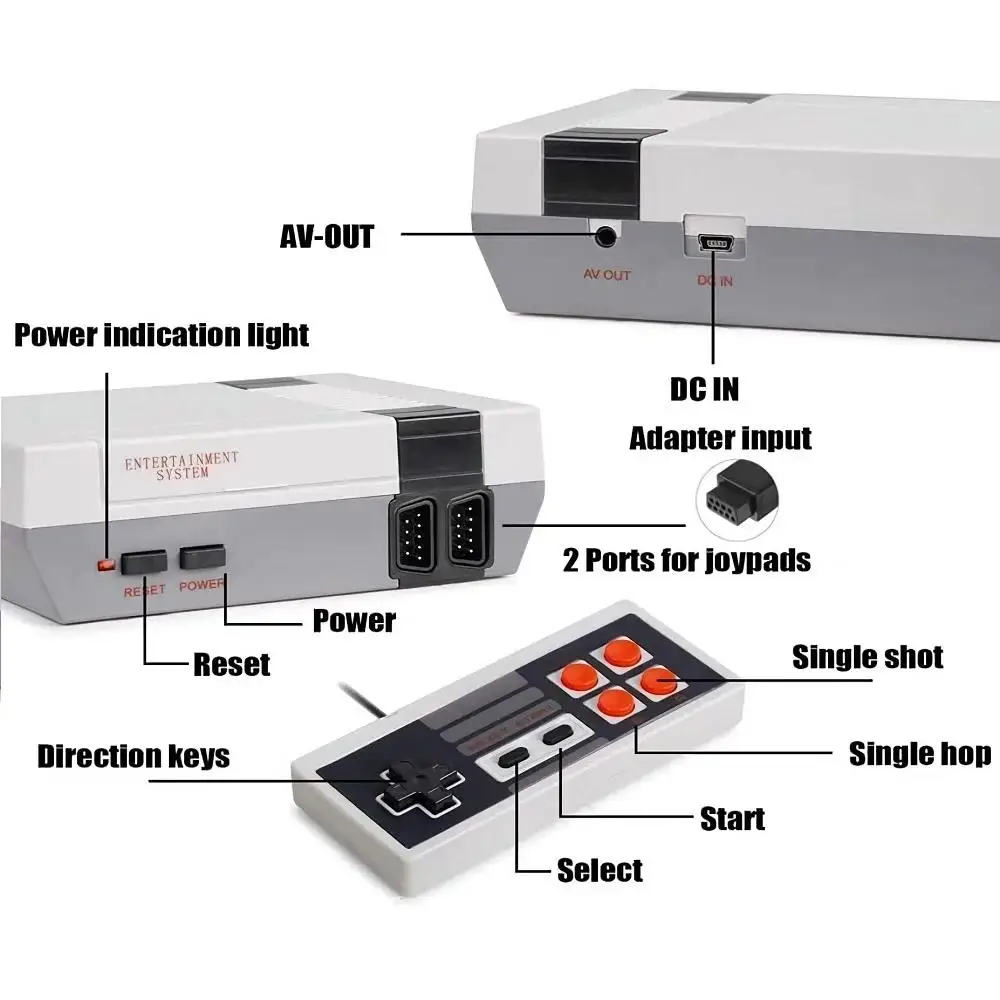 Mini Retro Video Game Console - 620 Classic Games