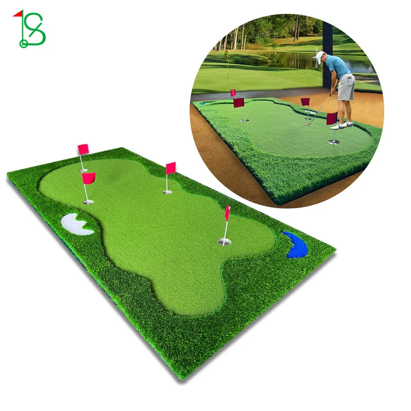 Mini Golf Putting Mat Artificial Green Grass Indoor Putting Equipment ...