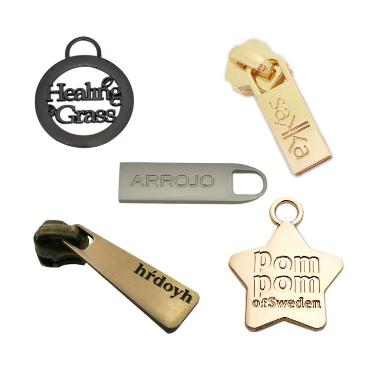 Rewin Custom Metal Logo Labels For Handbags Zinc Alloy Brand Logo Label ...