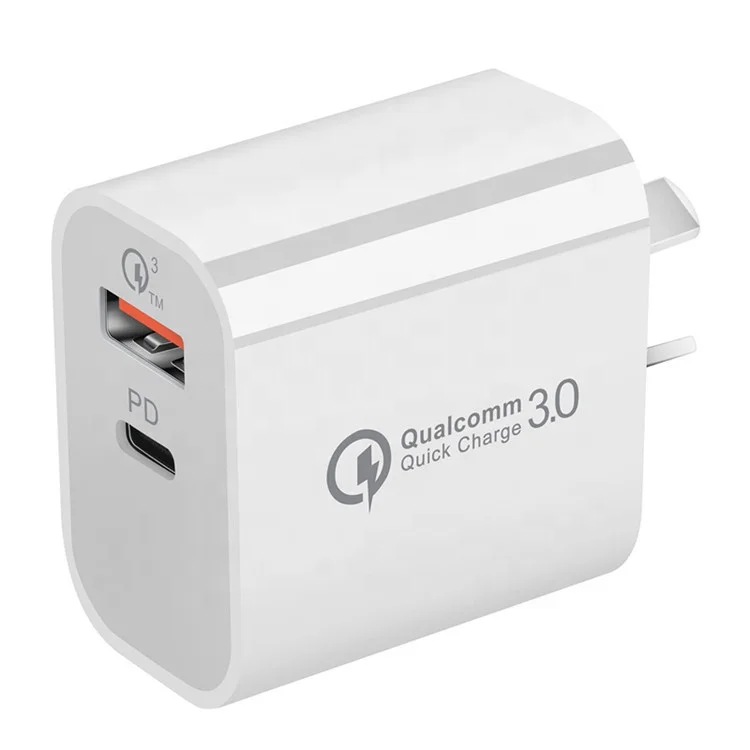Saa Certificate Au Plug Pd 20w Qc3.0 Dual Port Type C Qc3.0 Usb Charger ...