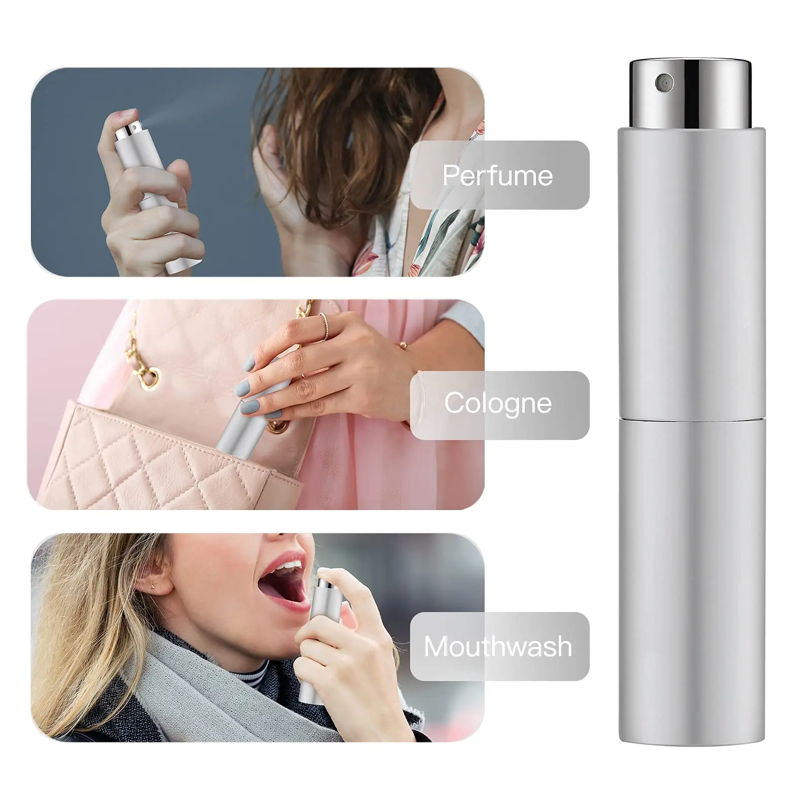 Travel-Friendly 10ml Aluminum Mini Perfume Atomizer Pocket-Sized ...