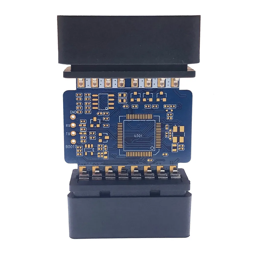 OBD1 OBD2 16pin Male Connector for PCB - Right Angle Pins