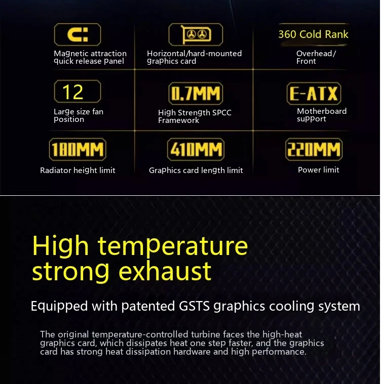 Desktop Vertical Graphics Card Eatx Full Tower 360 Water Cooled Big ...