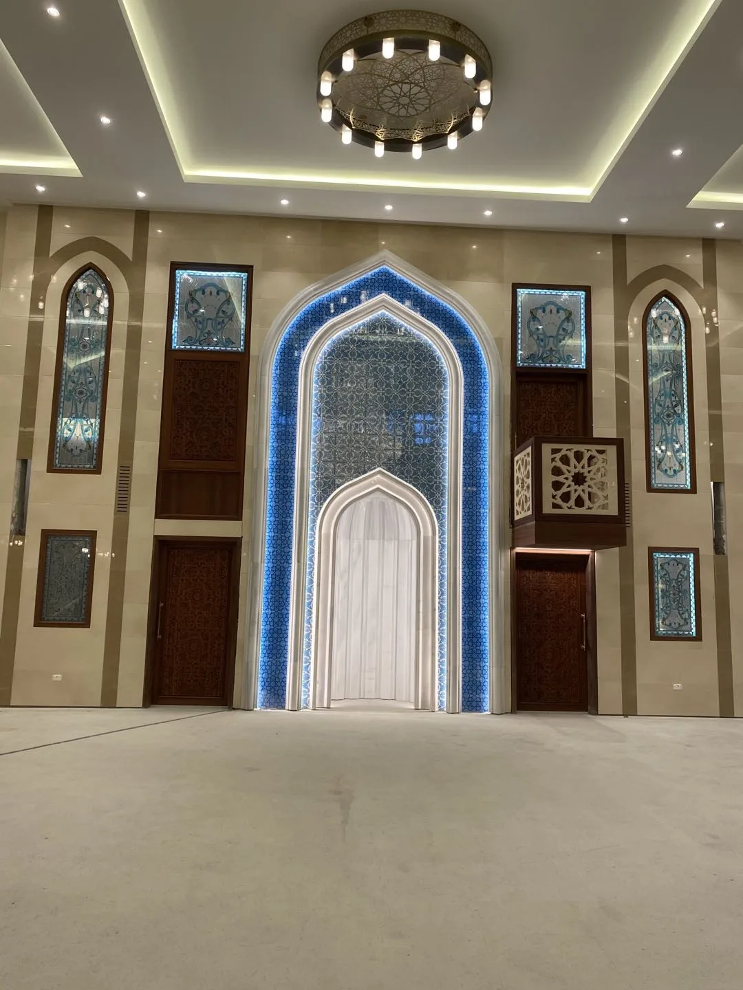 Customized Mosque Building Design - White Limestone Marble