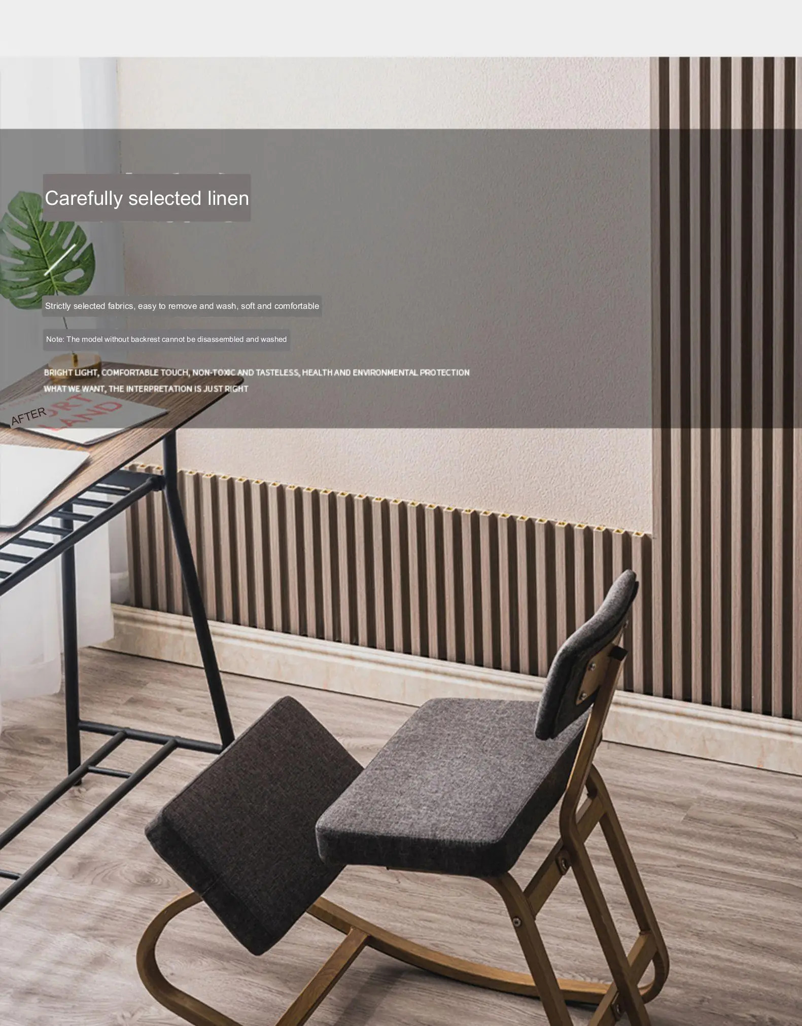 Kid Chair Office Chair Ergonomic Kneeling Chair With Backrest Thick ...