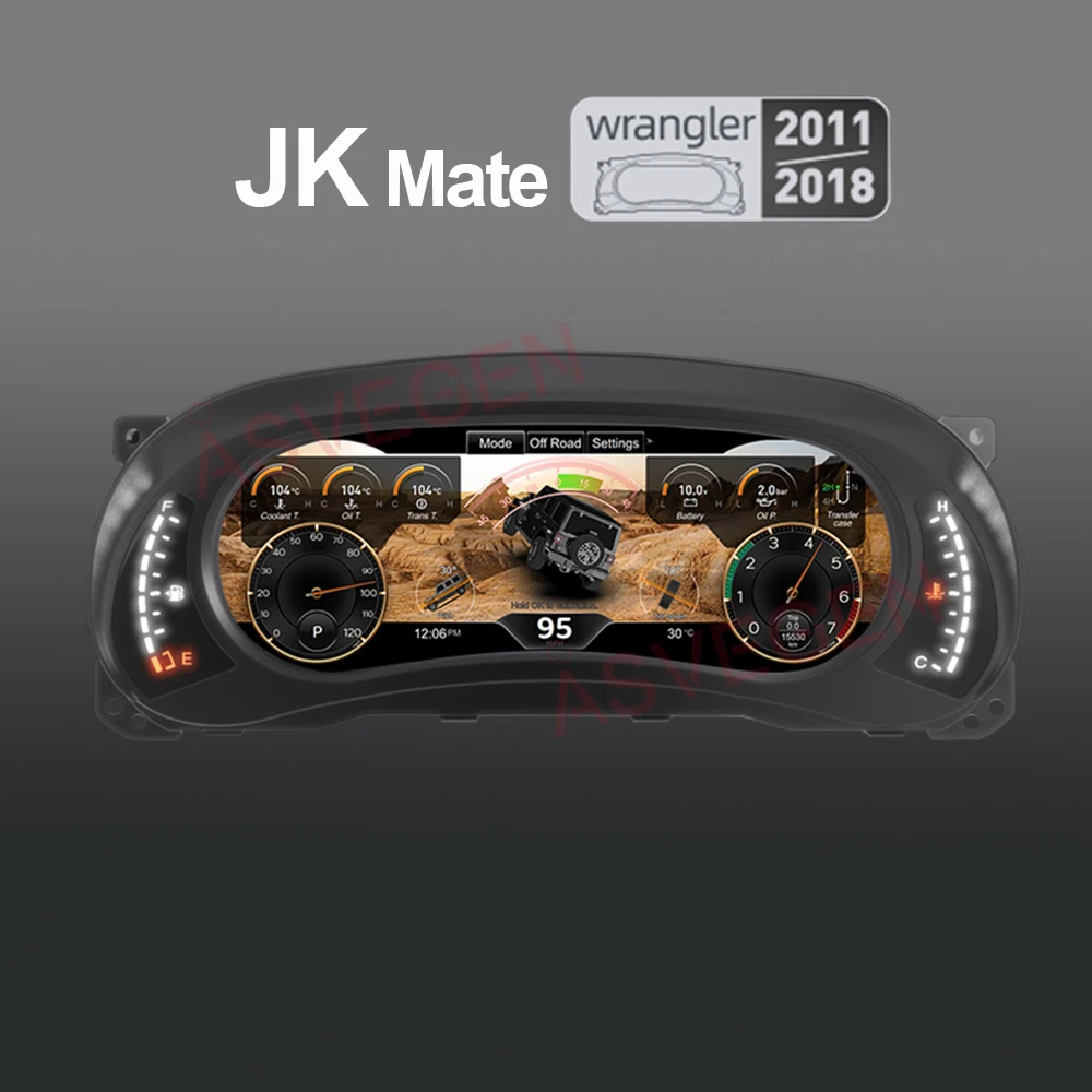 Digital Instrument Dashboard Panel for Jeep Wrangler JK