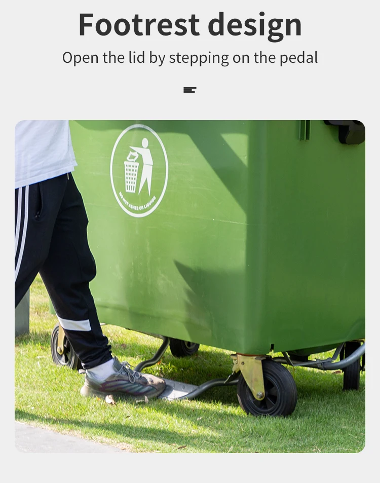 660l 1100l 1200l Euro Outdoor Modern Recycle Wheeled Bins