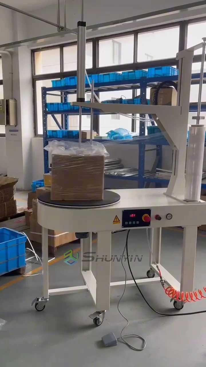 Semi Automatic Pallet Stretch Film Wrapper Pallet Wrapping Machine ...