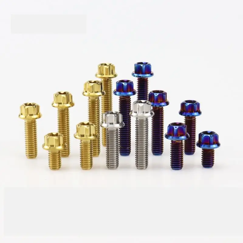 Gr2 Gold Bolts M5 M6 M8 Titanium Alloy Hinge Boltsflang Custom Serrated ...