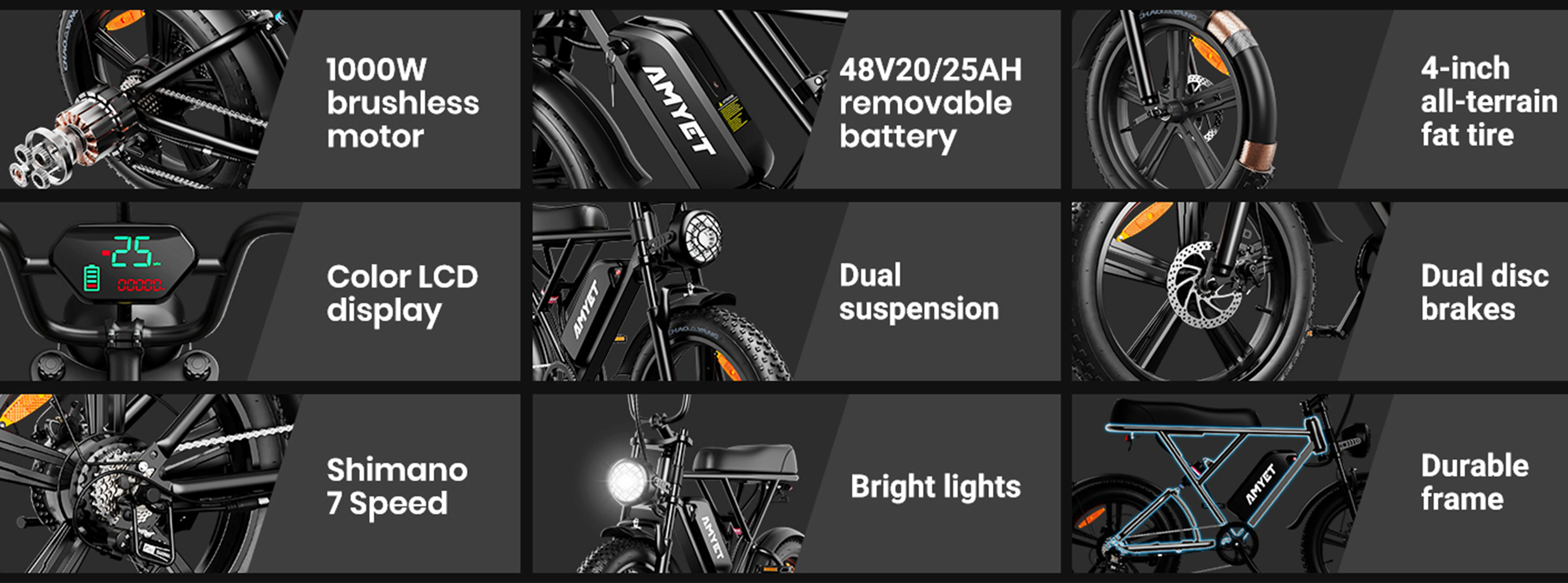 E-bike 1000w 48v 20inch Elektrische Fatbike V9-g60 Electric Cycle ...
