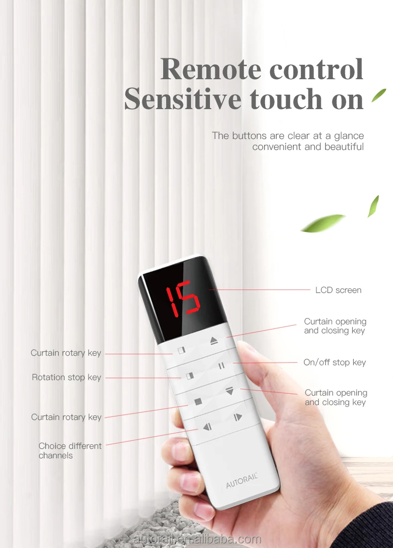 Silent Electric Vertical Blind Track with Smart Control - Motorized ...