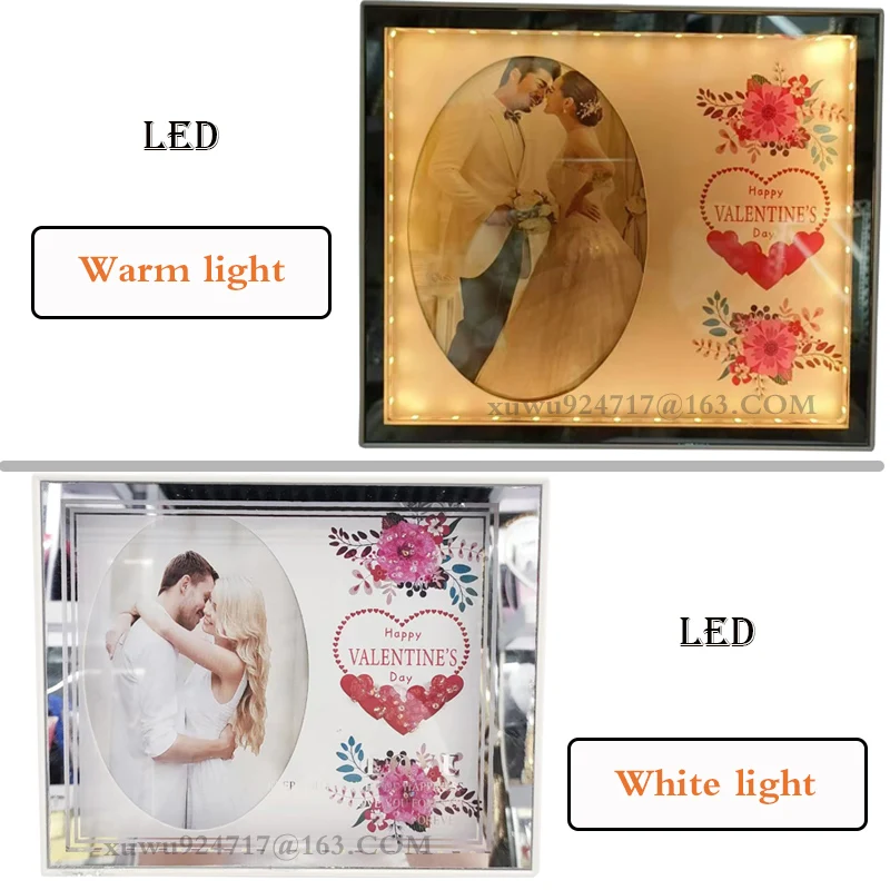 New Warm Light LED Table Lamp Photo Frame Lamp LED Photo Frame With ...
