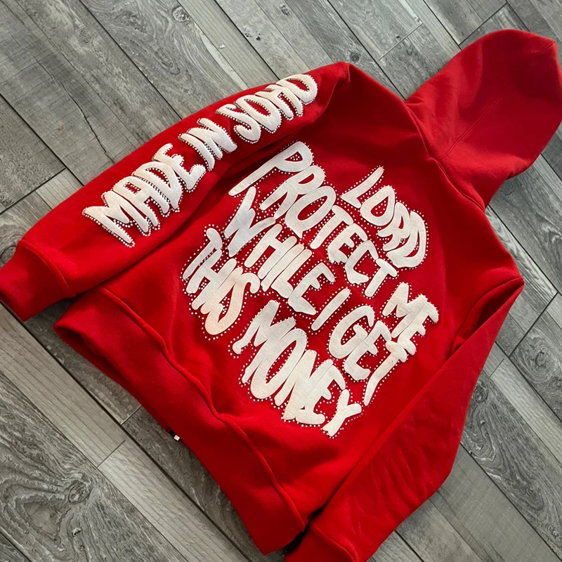 Custom 100%cotton Heavyweight Full Face Oversized Zip Up Hoodie Mens 3d ...