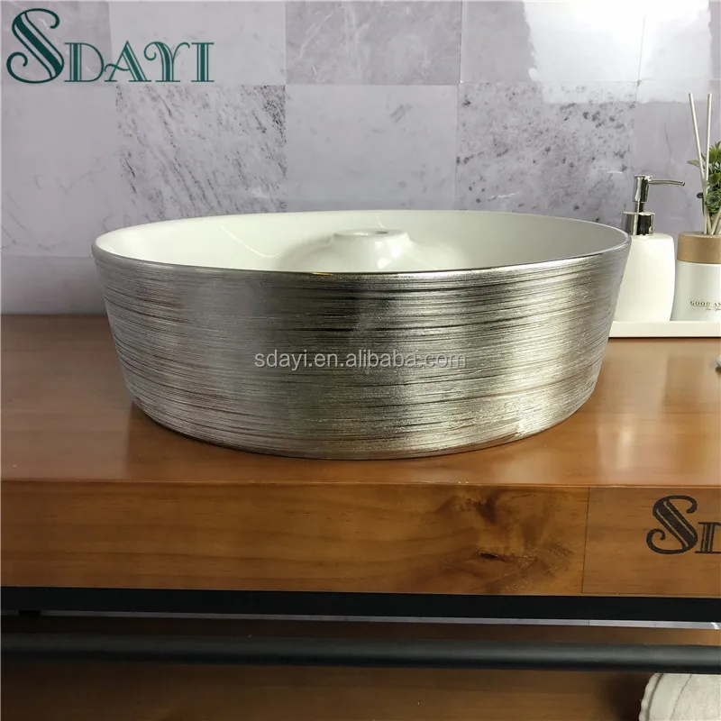 Ceramic Gold Color Wash Basin Bathroom Crocodile Design Luxury Golden ...