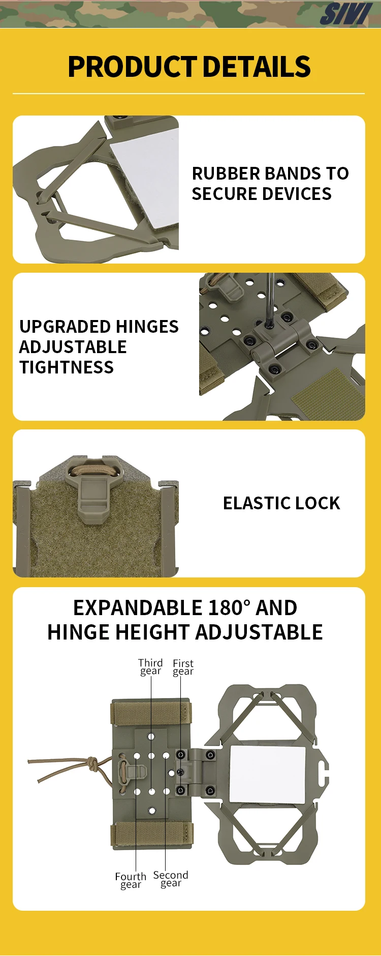 SIVI Hunting MOLLE Folding Navigation Board Mount - Smart Tactical Vest ...