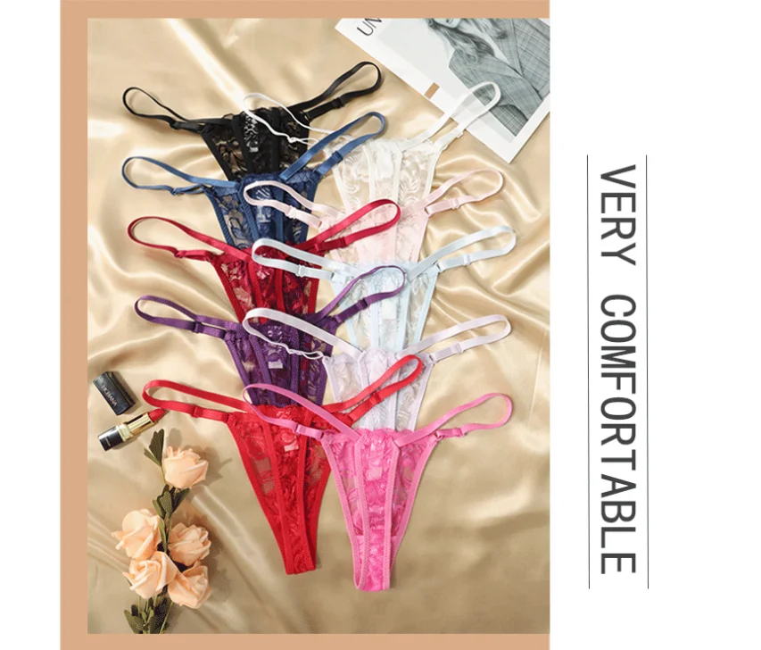 Kid Wearing Thong T Back Underwear Adjustable Waist Band Oem Lace Thong ...