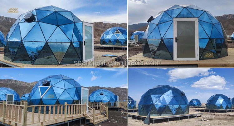 Luxury Aluminum Framework Geodesic Glass Dome House Tent With Glass ...