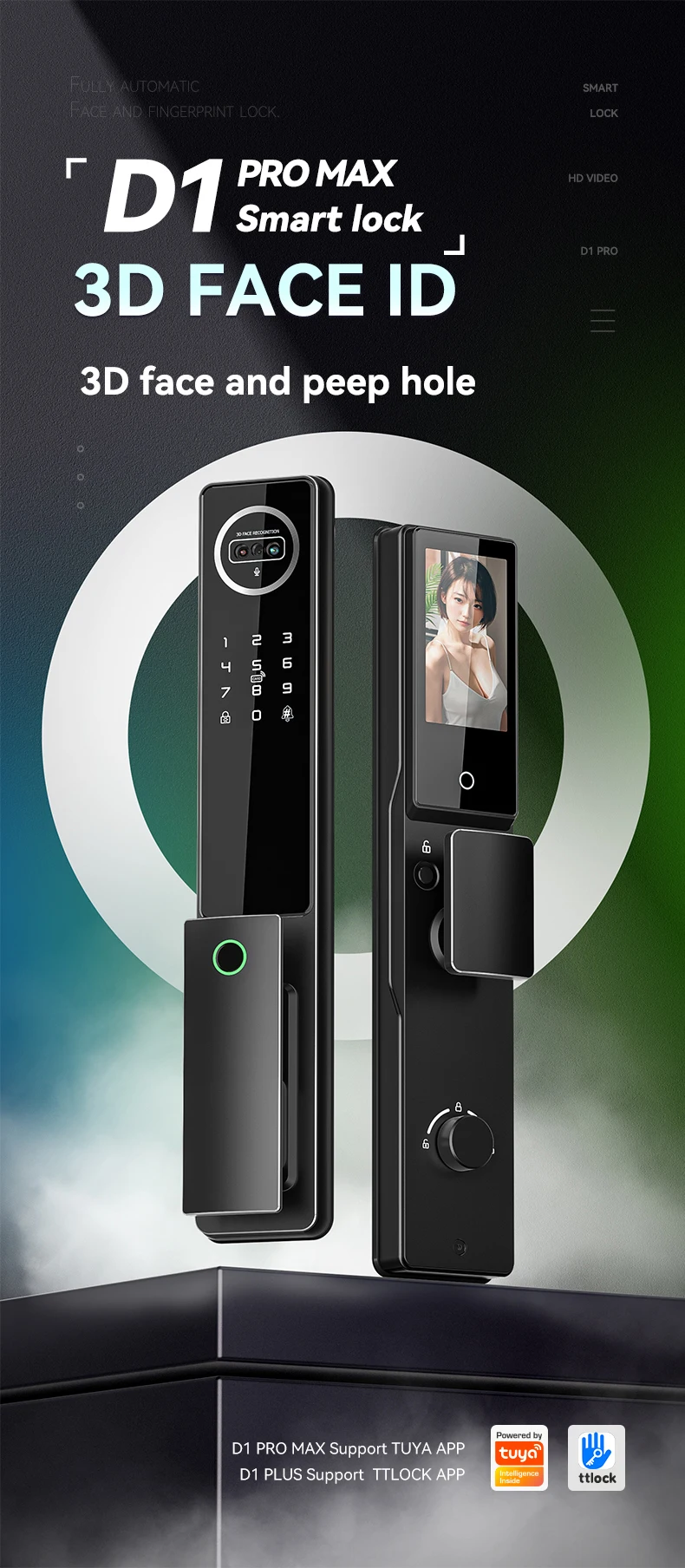 Alibaba.com: Sinovo Smart Door Lock with face recognition, palm vein ...