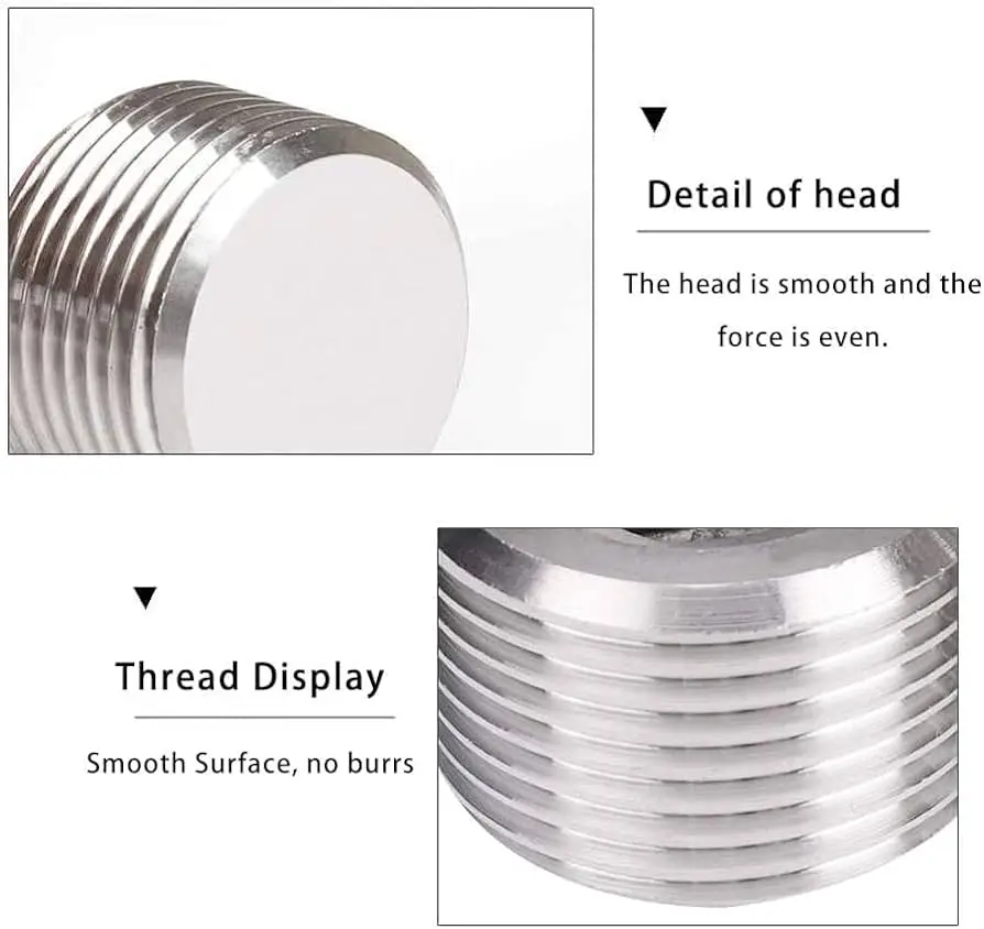Customized Stainless Steel Npt Threaded Plug M2 M3 M4 M5 M6 Hexagon ...