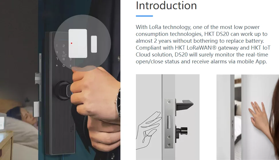 Magnetic Iot Long Range Door Sensor Lorawan Detect Door/window Open ...