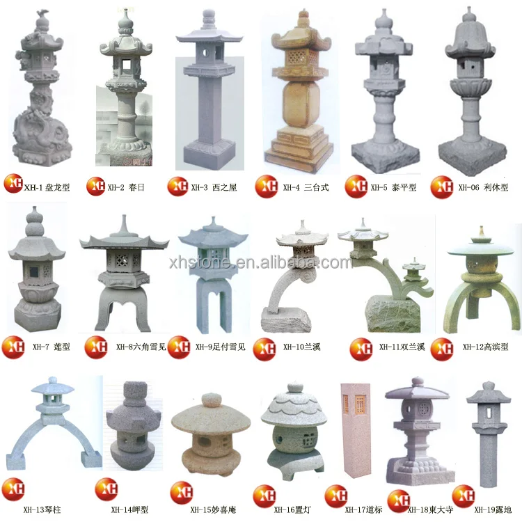 Exquisite Japanese Style Natural Granite Stone Lanterns