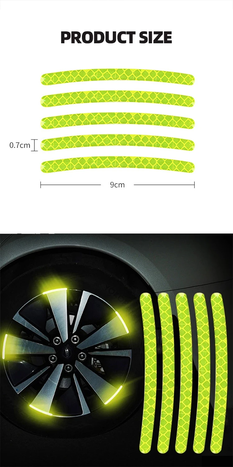 Wheel Hub Luminous Strip Car Sticker Motorcycle Wheel Hub Ring ...