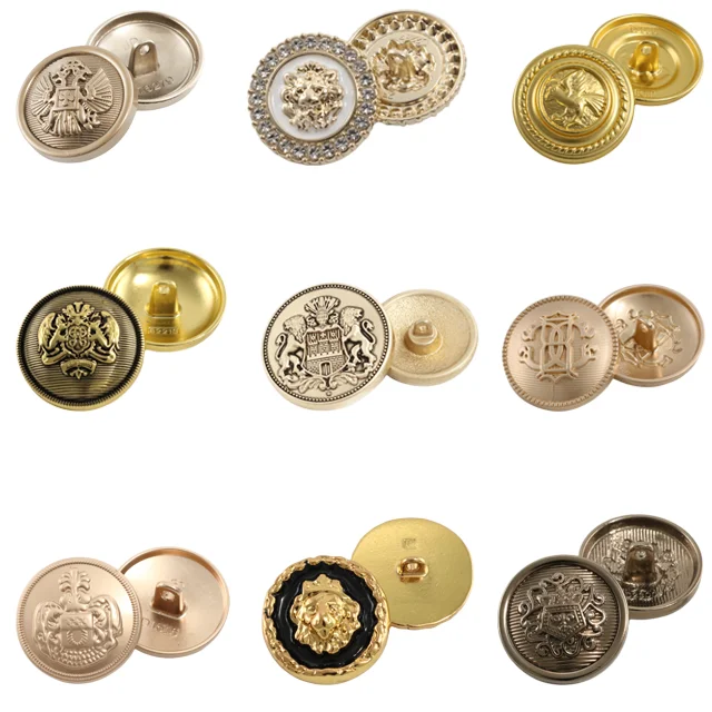 Factory Personalizado Boton Custom Logo Sew Alloy Botones De Metal ...