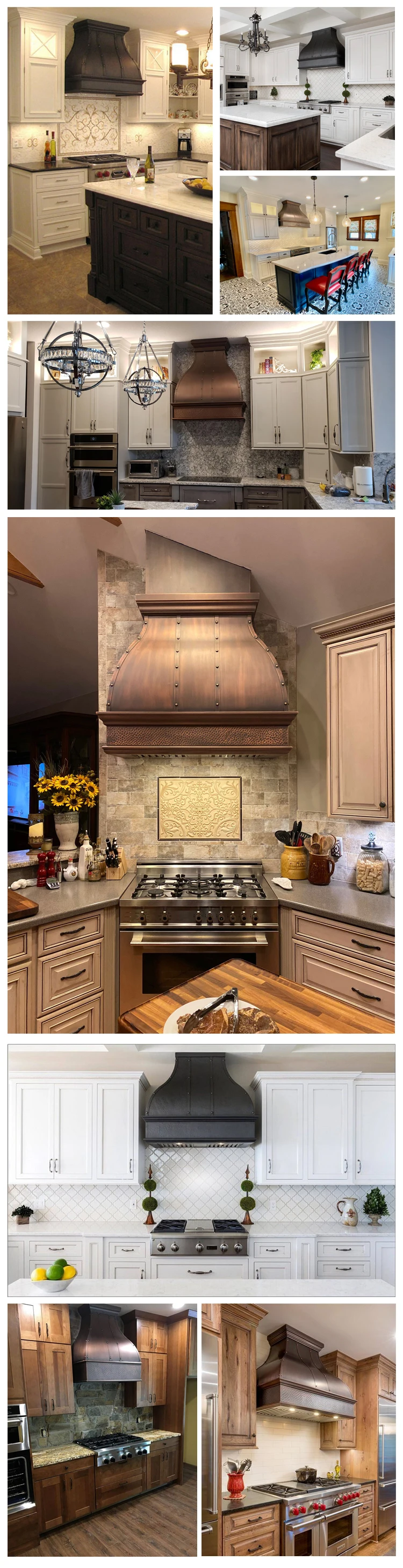 Hand Hammered Copper Luxury Kitchen Exhaust Range Hood