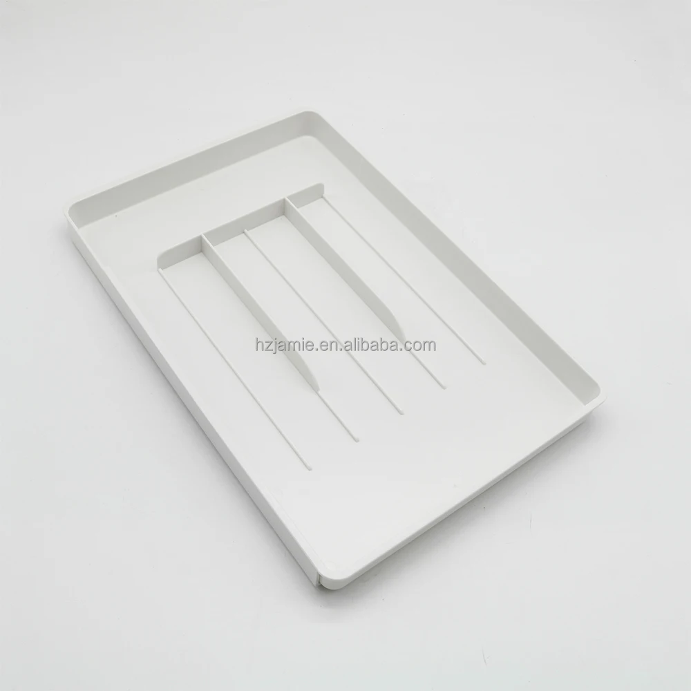 Japandi Style Expandable Kitchen Drawer Divider Organizer Large Plastic ...