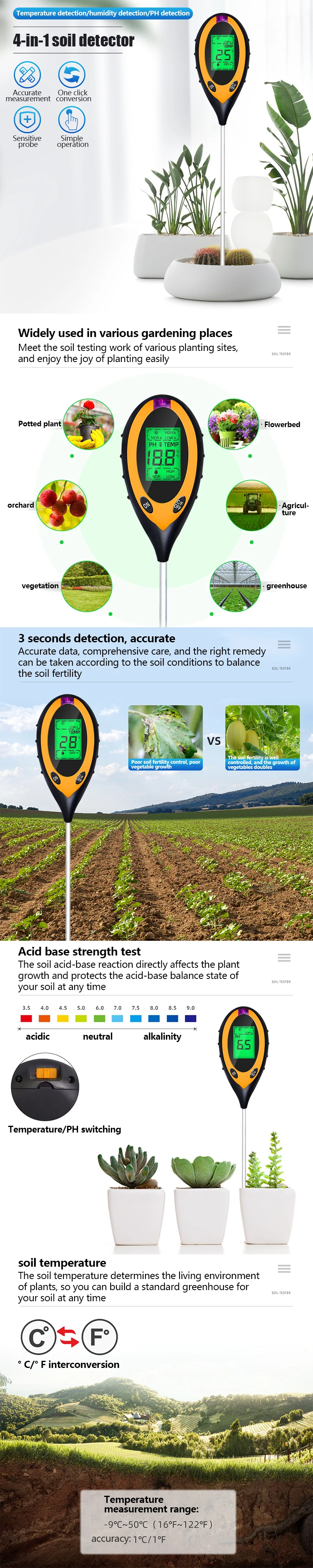 Cheap Soil PH Meter - Accurate Testing with Support