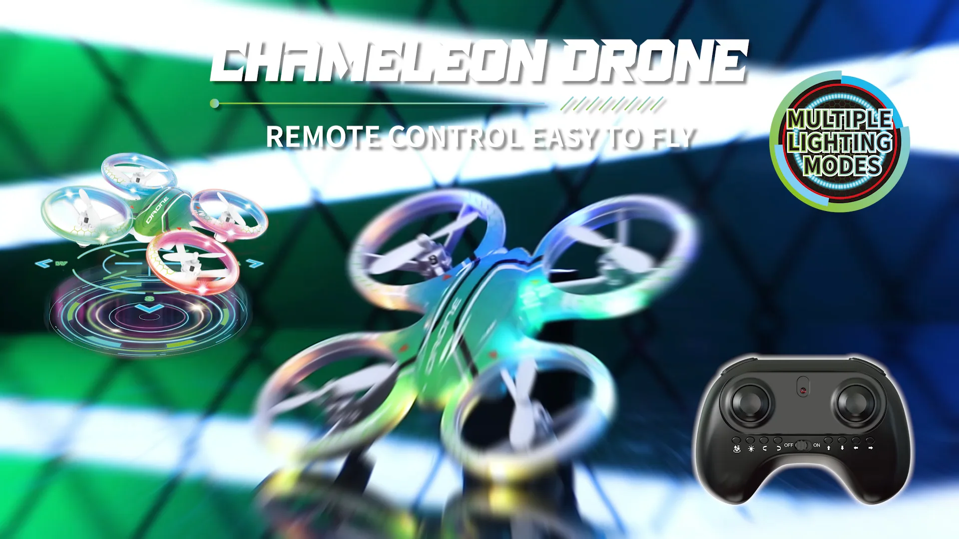 Mini Uav Long Endurance Dazzling Light Collision Avoidance Remote Controlled Aircraft Headless ...