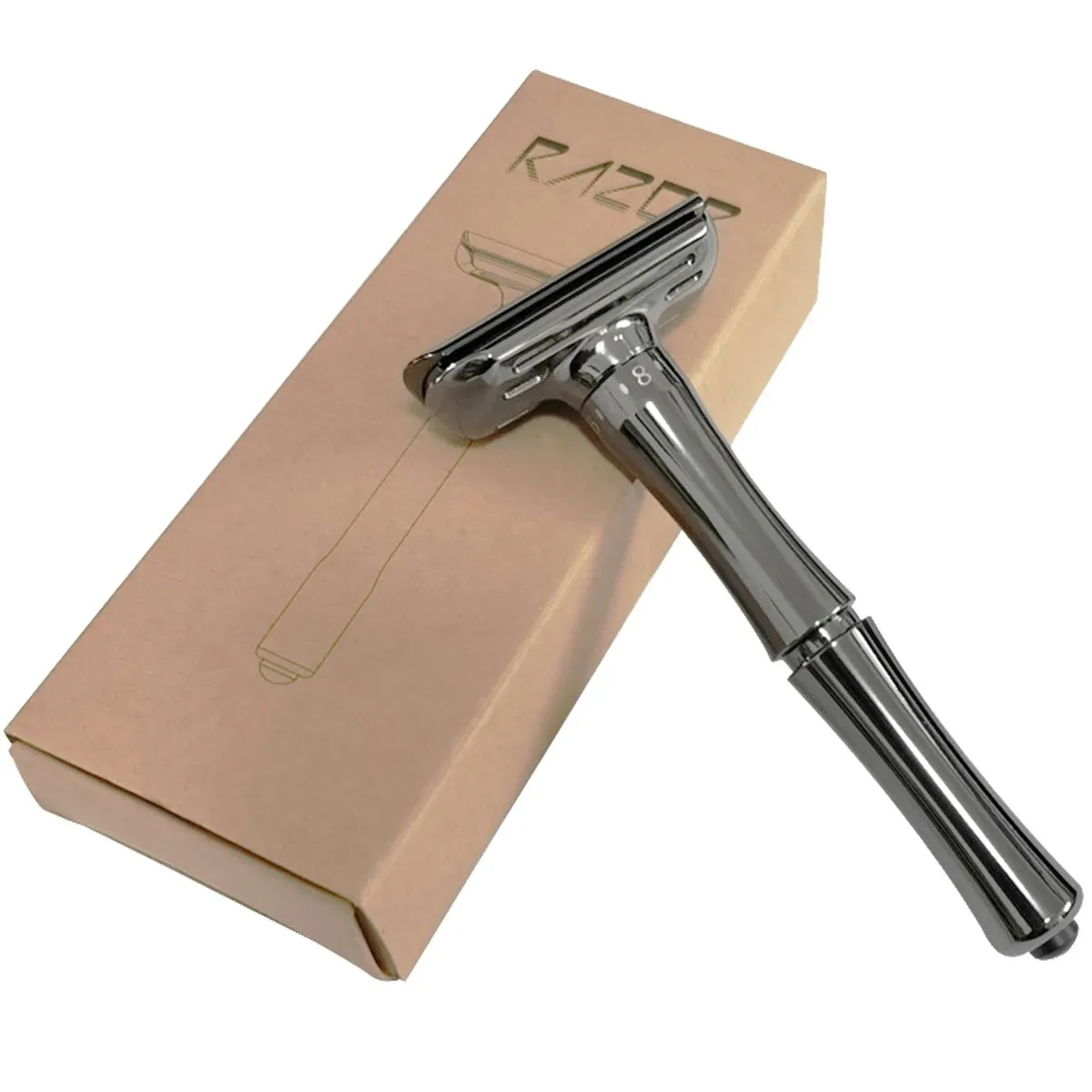 Double Edge Safety Razor Butterfly Open Razor With Stainless Steel ...