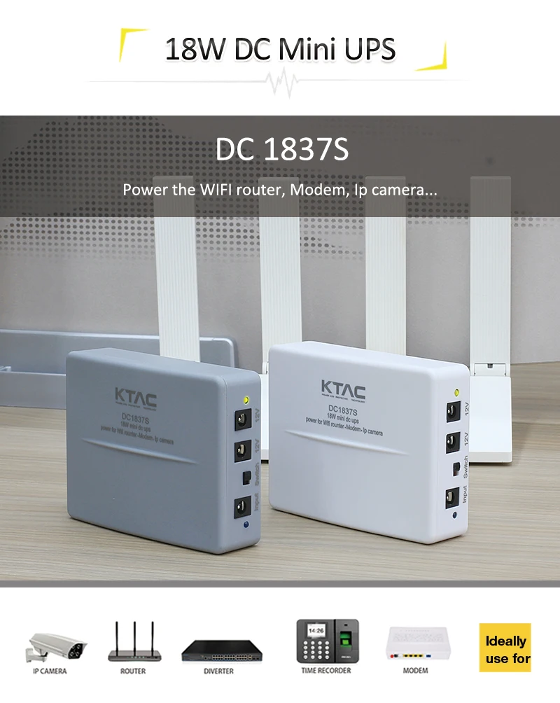 18w Dc Mini Ups Output 12v Dc Ups For Wifi Router And Modem With Li-ion Battery 5200mah - Buy ...