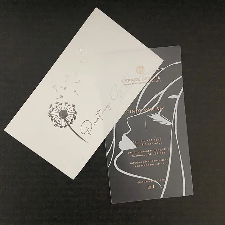 Luxury Gold Name Card Elegant Foil Embossed Business Cards Printing ...