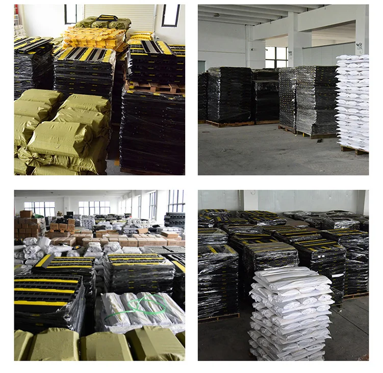 Rubber Cable Pipe Protector Ramp - 60x60mm, 1-Channel, 45 Ton Load ...