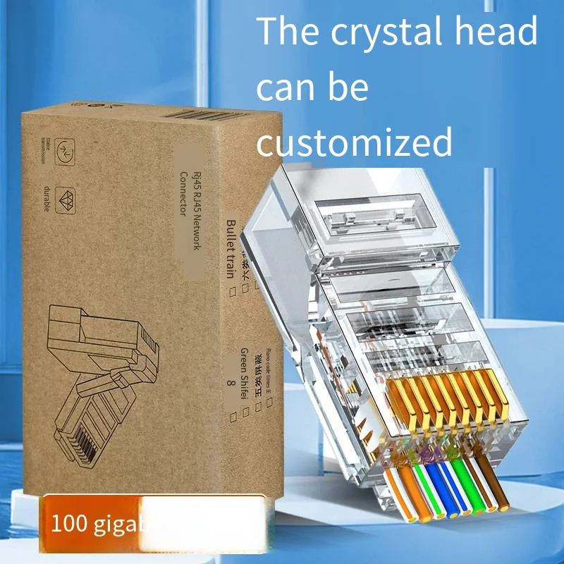 RJ45 Connectors Cat5e Cat6 Pass Through EZ to Crimp Modular Plug for ...