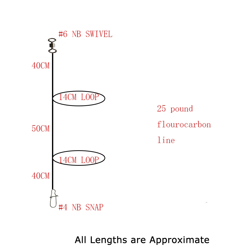 Hand Tied FLUOROCARBON Leader Material Hi Lo Rig Line Set| Alibaba.com
