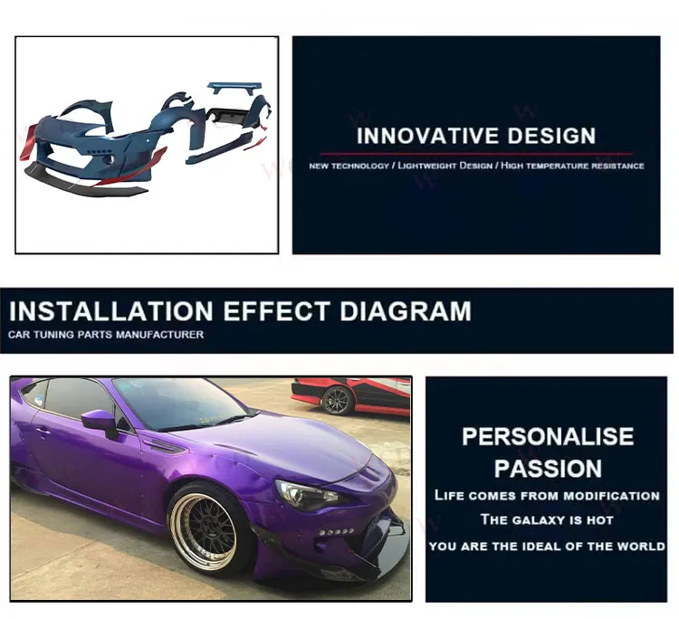 Toyota GT86 BRZ Wide Body Kit - Modified Rocket Bunny 3rd Gen