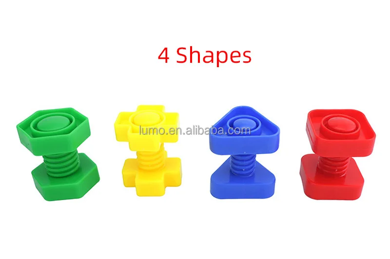 Nuts And Bolts Set Montessori Autism Educational Toys,Different Shapes ...