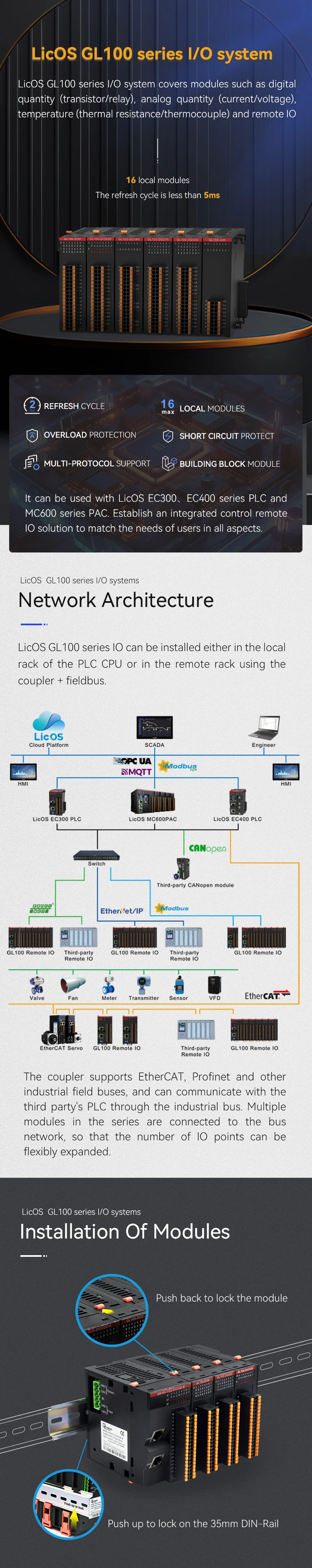 Ethercat Plc Controller Programmer With Distributed Ethernet Digital Io Terminal Output Modbus