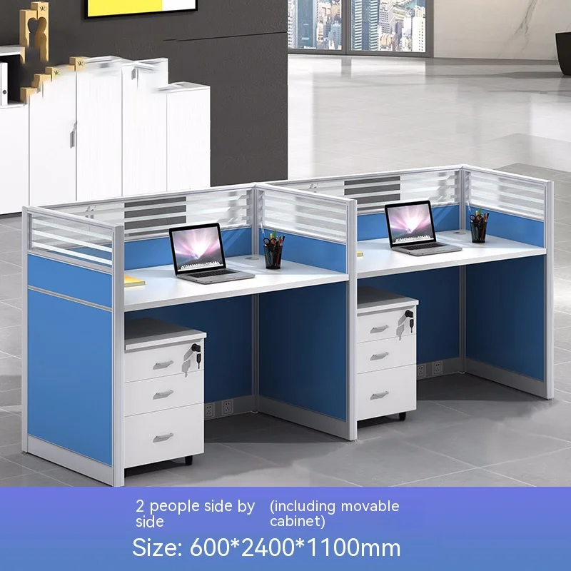 Simple Modern 2_4_6_8 People Screen Workstation Staff Four People Card ...