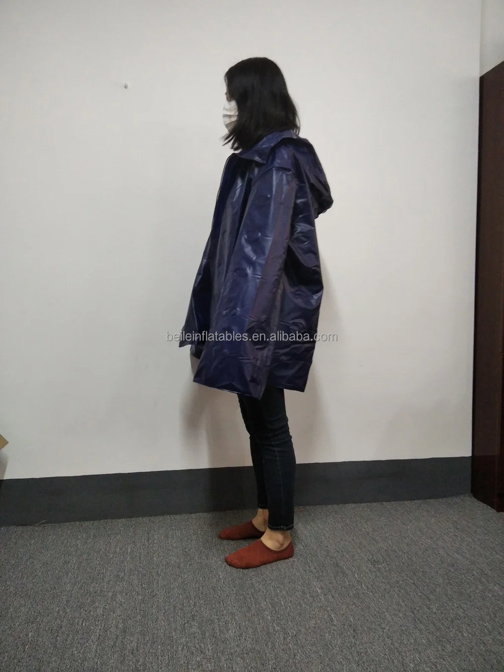 Beile Customized Blue Pvc Inflatable Down Jacket Suit For Sale - Buy ...